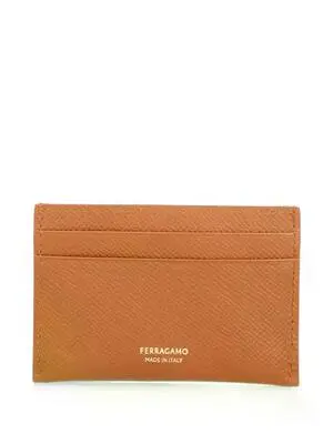 FERRAGAMO Gancini Credit Card Holder - Brown