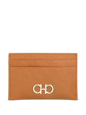 FERRAGAMO Gancini Credit Card Holder - Brown