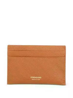 FERRAGAMO Gancini Credit Card Holder - Brown