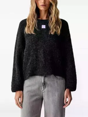 American Vintage Logo Patch Sweater - Black
