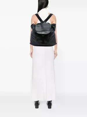 Bottega Veneta Intrecciato Trimmed Leather Drawstring Backpack