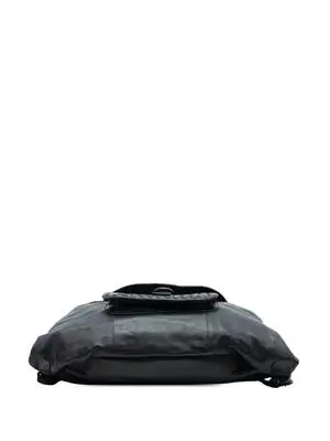 Bottega Veneta Intrecciato Trimmed Leather Drawstring Backpack