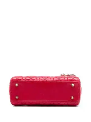 Dior Small Lambskin Lady Satchel - Red