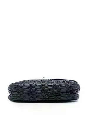 Miu Miu Matelassé Nappa Crystal Flap Crossbody Bag - Black