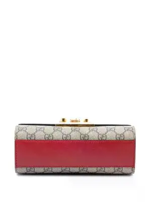 Gucci Small Gg Supreme Padlock Crossbody Bag - Red