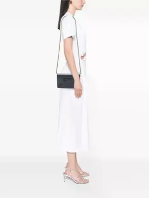 Balenciaga Lambskin Leather Wallet On Chain Crossbody Bag - Grey