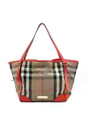 Burberry House Check Canvas Bridle Canterbury Tote Bag