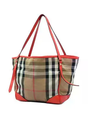 Burberry House Check Canvas Bridle Canterbury Tote Bag