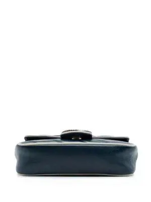 Gucci Marmont Matelasse Leather Crossbody Bag - Blue