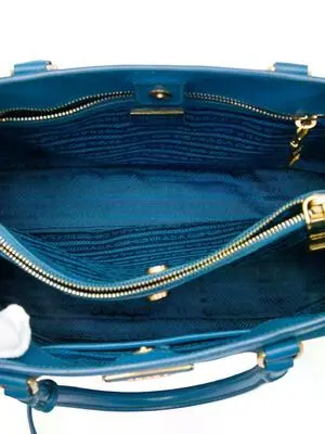 Prada Saffiano Lux Galleria Satchel - Blue