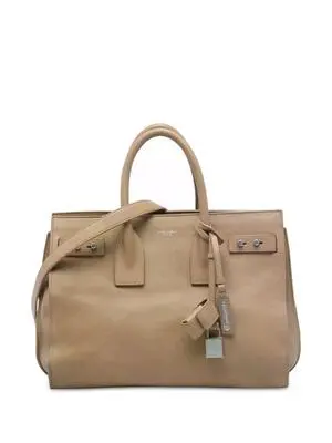 Saint Laurent 2018 Small Grained Calfskin Supple Sac De Jour Satchel - Brown