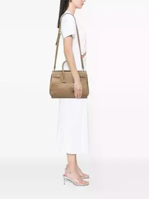 Saint Laurent Grained Calfskin Supple Sac De Jour Satchel - Brown