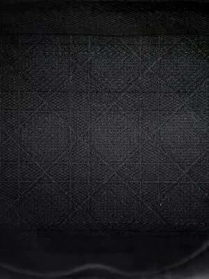 Dior Medium Embroidered Canvas Cannage Lady D Lite Satchel - Black