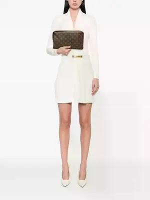 LOUIS VUITTON 1986 Monogram Trousee Toilette 28 Clutch Bag - Brown