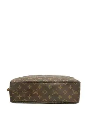 LOUIS VUITTON 1986 Monogram Trousee Toilette 28 Clutch Bag - Brown