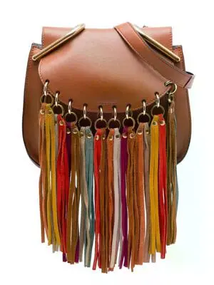 Chloé 2016 Small Calfskin Hudson Fringe Crossbody Bag - Brown