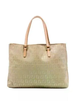 Fendi 2000-2010 Zucchino Canvas Shopping Tote Bag - Neutrals