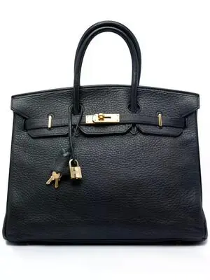 Hermès 2003 Clemence Birkin Retourne 35 Handbag - Black