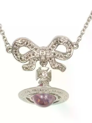 VIVIENNE WESTWOOD Octavie Bow Necklace With Crystal Embellishments
