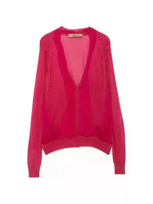 John Galliano 2000s Draped V-neck Cardigan