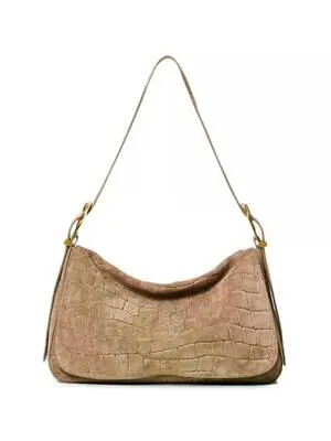 TWINSET Liliane Croc-effect Leather Tote Bag - Neutrals