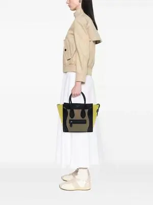 Celine Micro Luggage Tricolor Leather Tote Bag