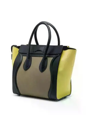 Celine Micro Luggage Tricolor Leather Tote Bag