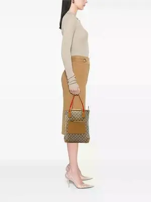 Gucci Gg Canvas Web Tote Bag