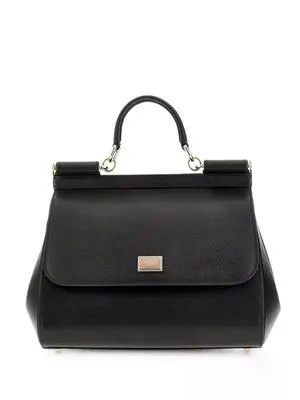 Dolce & Gabbana Dauphine Calfskin Sicily Handbag - Black