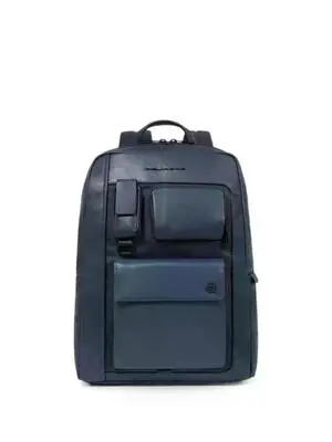 PIQUADRO Multi-pocket Backpack - Blue
