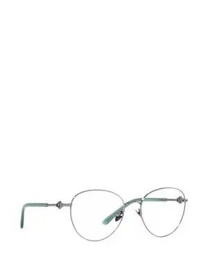 Giorgio Armani Logo-plaque Round-frame Eyeglasses