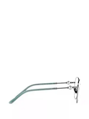 Giorgio Armani Logo-plaque Round-frame Eyeglasses