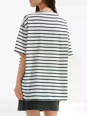 We11Done Logo-print Striped T-shirt