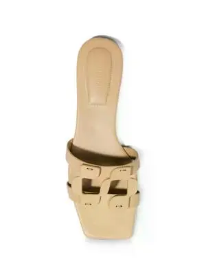 Simkhai Monogram Leather Slides