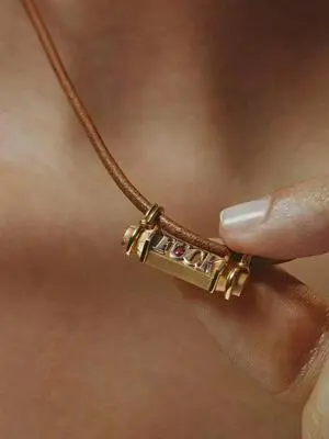 MARIE LICHTENBERG Locket Ruby Necklace - Gold