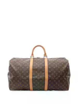 LOUIS VUITTON 2000 Keepall 55 Tote Bag - Brown