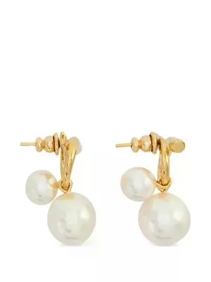 FERRAGAMO Gancini Earrings With Pearl Detail
