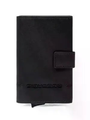 PIQUADRO Logo-embossed Cardholder Wallet - Black