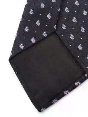 Hermès 2020s Paisley Print Silk Tie