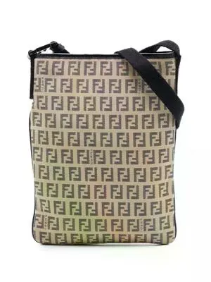 Fendi 2000-2010 Zucchino Canvas Crossbody Bag - Neutrals