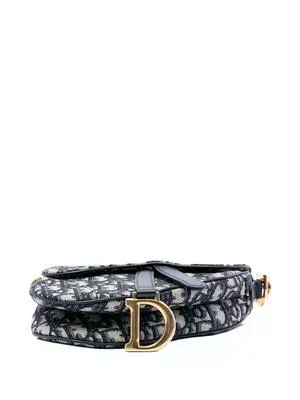 Dior Mini Oblique Canvas Saddle Bag Satchel