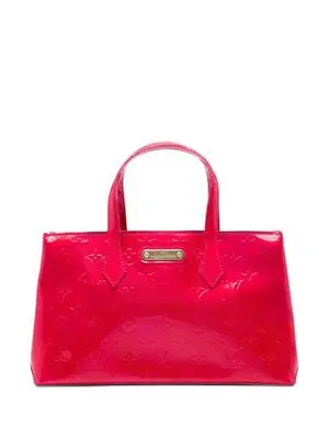 LOUIS VUITTON Monogram Vernis Wilshire Pm Handbag - Pink