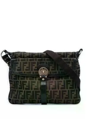 Fendi Zucca Canvas Chef Zip Crossbody Bag - Brown