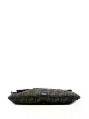 Fendi 2000-2010 Zucca Canvas Chef Zip Crossbody Bag