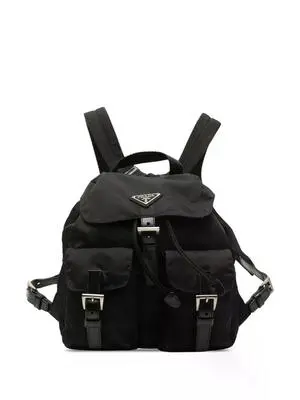 Prada Tessuto Nylon And Leather Trimmed Backpack