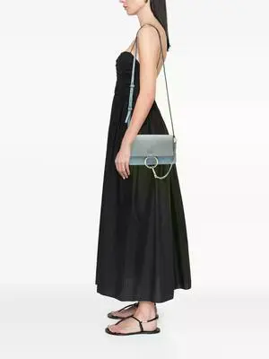 Chloé 2016 Small Suede And Calfskin Faye Crossbody Bag - Blue