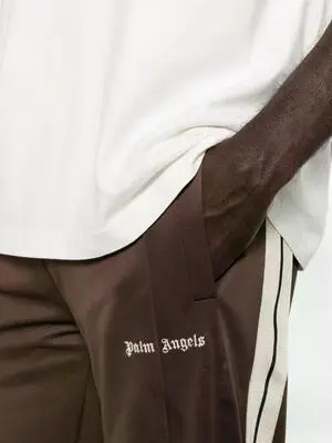 Palm Angels Embroidered-logo Side-stripe Track Pants