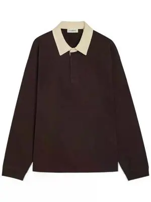 FRAME Rugby Long-sleeve Polo Shirt - Brown