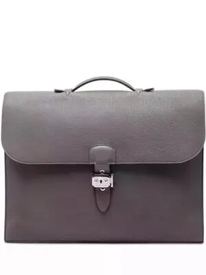 Hermès 2012 Togo Sac A Depeches 40 Business Bag - Brown
