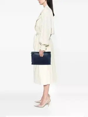 Loewe 2014 Embossed Anagram Leather Repeat T Clutch Bag
